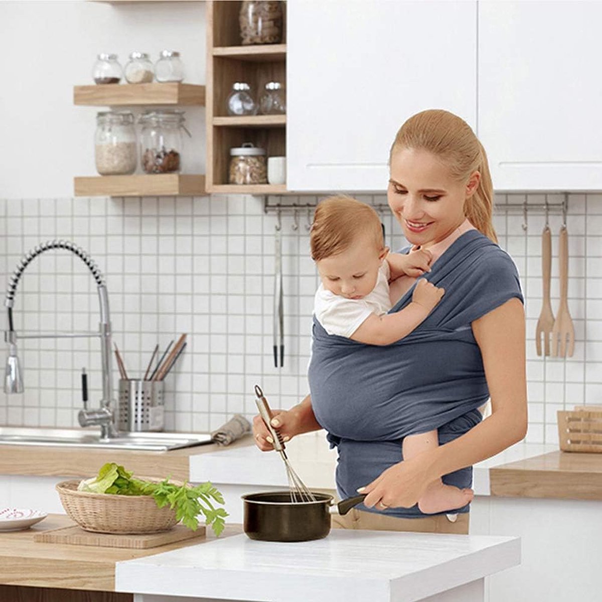 SaponinTree Draagdoek voor baby's, hoogwaardige babybuikdrager ...