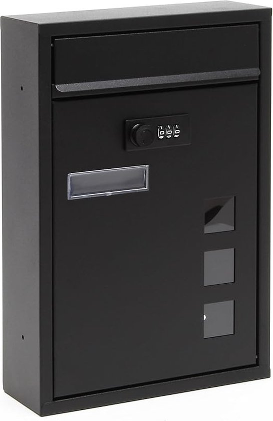 Muur Brievenbus zwart Code Lock Brievenbus Postbox Pijler Brief Mail ...