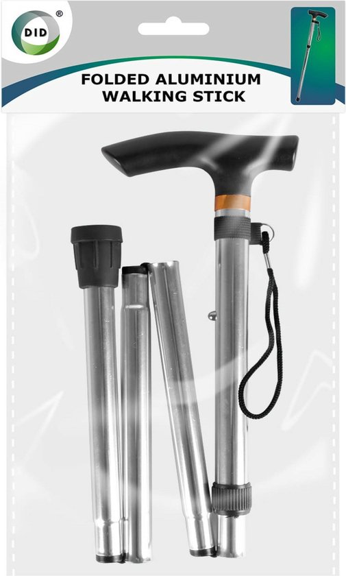 DID wandelstok / loopstok opvouwbaar - aluminium - tot 92 cm | bol