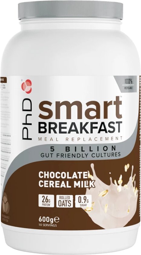 PhD Smart Breakfast (600g) Chocolate Cereal Milk - Proteins - Meal ...