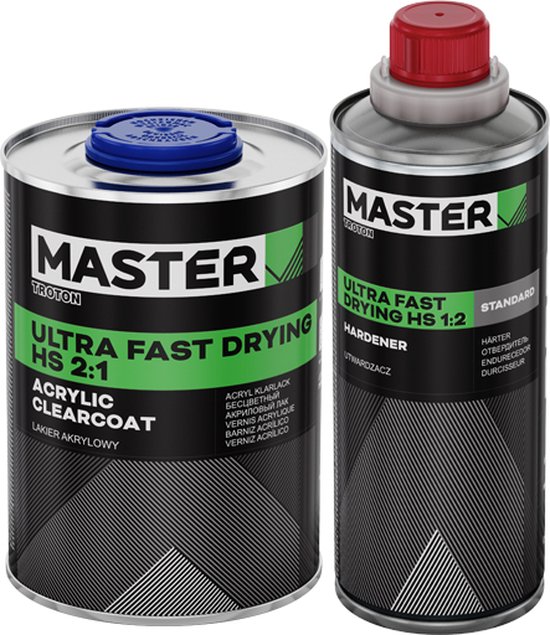 Master Troton Ultra Fast Drying Blanke Lak Set 1L + 0.5L | bol