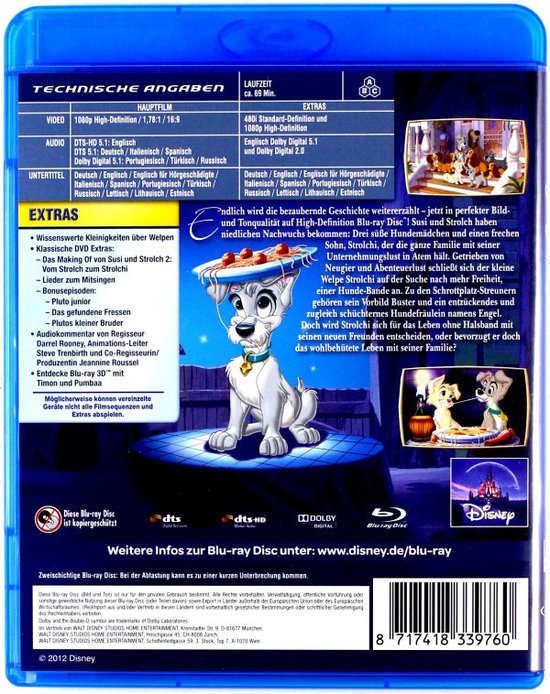 Lady en de Vagebond 2: Rakker's Avontuur [Blu-Ray] (Blu-ray), Jeff ...