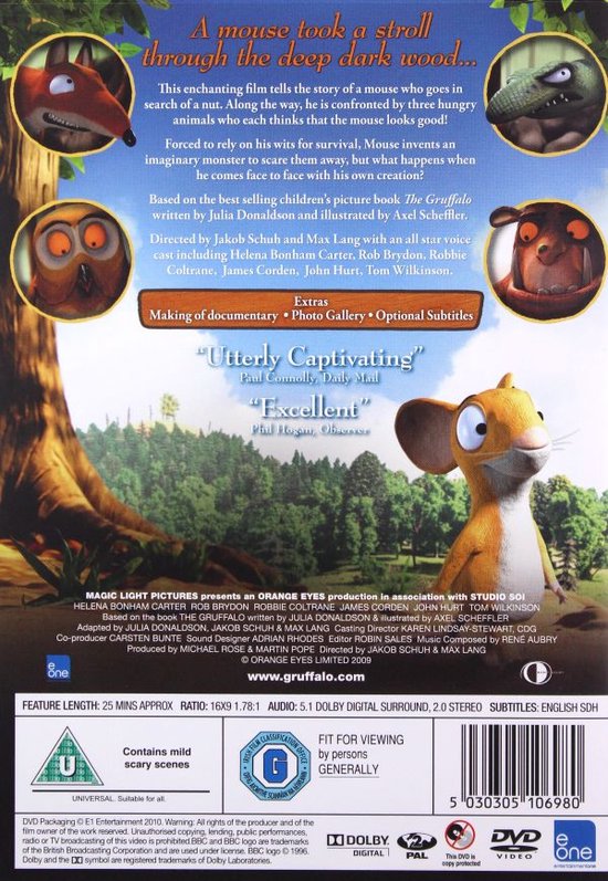 E1E10698 Gruffalo Dvd (Dvd), Rob Brydon | Dvd's | bol