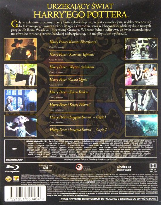 Harry Potter - Complete 8-film Collection [8xBlu-Ray] (Blu-ray), Marc ...