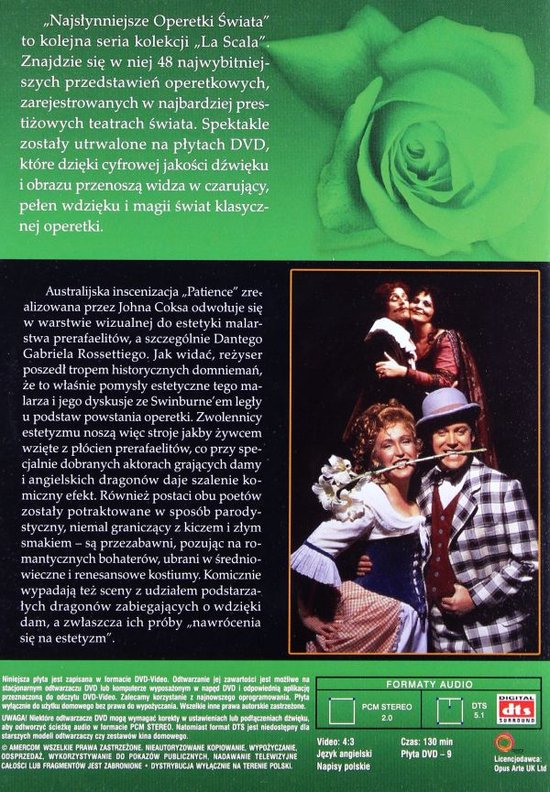 Kolekcja La Scala: Operetka 10 - Patience [DVD] (Dvd), Opera Australia ...