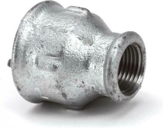 verloopsok gegalvaniseerd, 2x binnendraad 2 x 1/2 inch | bol