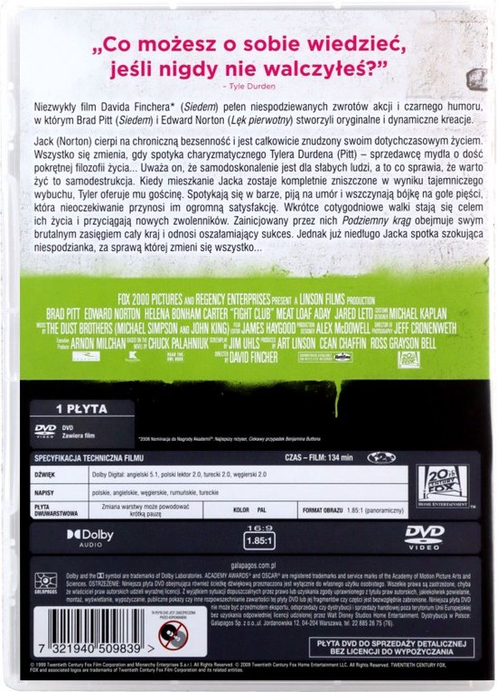 Fight Club [DVD] (Dvd), Brad Pitt | Dvd's | bol