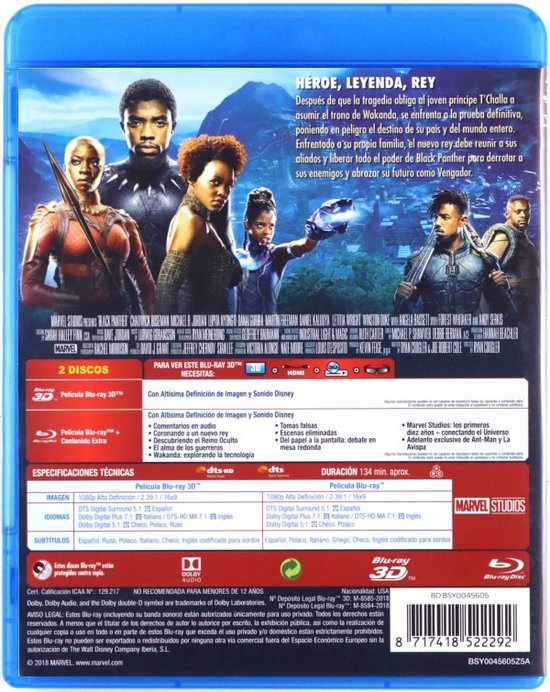 Black Panther [Blu-Ray 3D]+[Blu-Ray], Danai Gurira | Dvd's | bol
