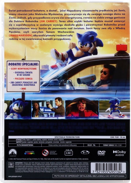 Sonic the Hedgehog [DVD] (Dvd), Ben Schwartz | Dvd's | bol