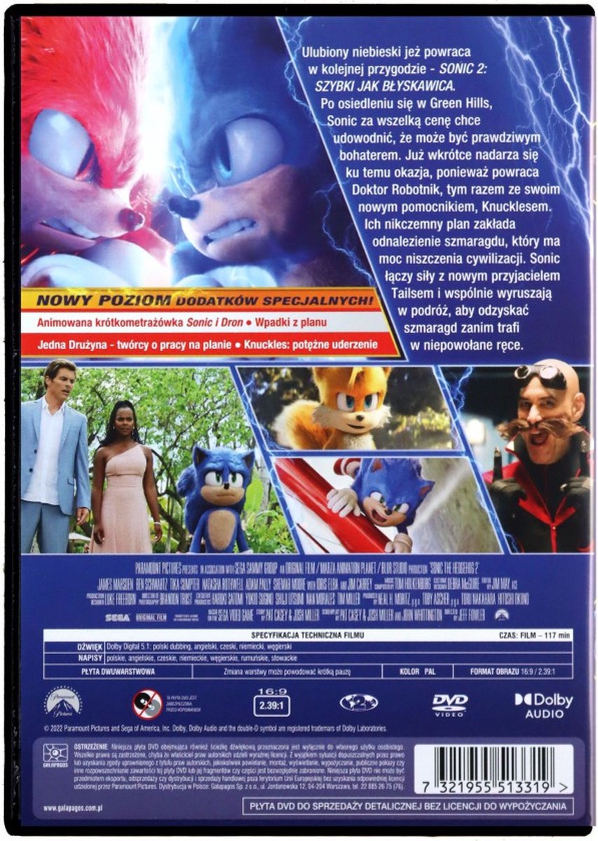 Sonic the Hedgehog 2 [DVD] (Dvd), Tika Sumpter | Dvd's | bol.com