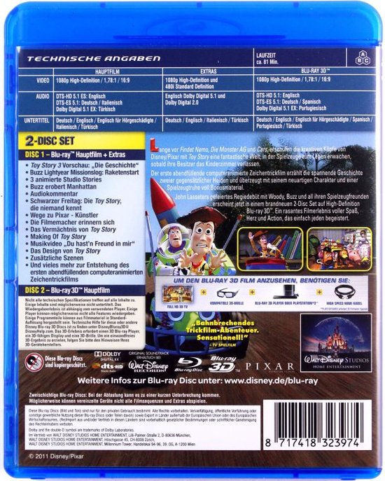 Toy Story [Blu-Ray 3D]+[Blu-Ray], Jim Varney | Dvd's | bol