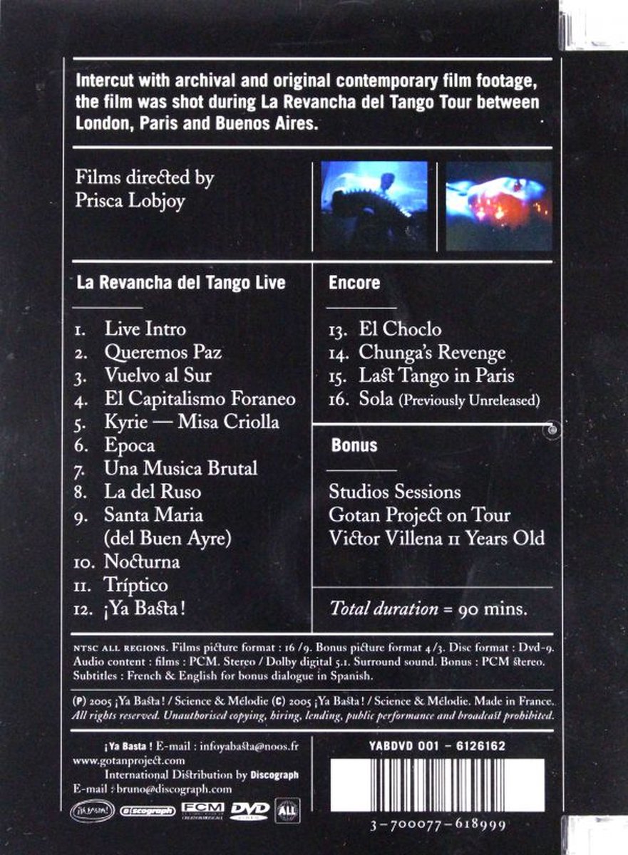 Gotan Project - La Revancha Del Tango (Dvd) | Dvd's | bol.com