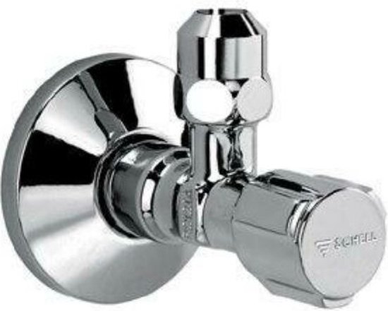 Bonfix Hoekstopkraan chroom met roset 1/2inch x 10mm knel buitendraad FR | bol