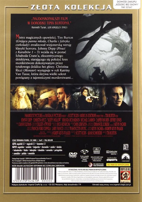 Sleepy Hollow [DVD] (Dvd), Christina Ricci | Dvd's | bol