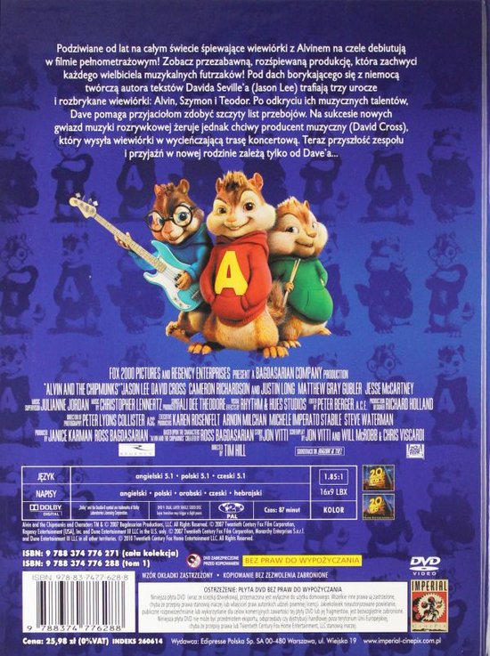 Alvin en de Chipmunks [DVD] (Dvd), David Cross | Dvd's | bol.com