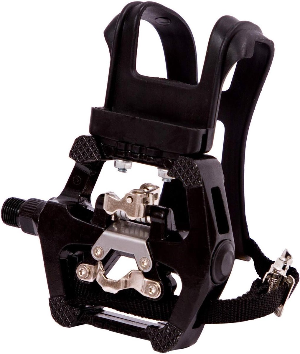SPD-pedalen met clip en riem hybride pedaal voor hometrainer ...