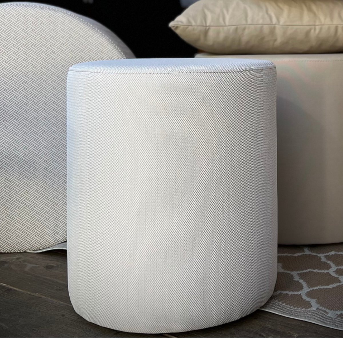 Outdoor poef - Tuin bijzettafel - Tuin poef - Beige - 40cm ⌀ - Tuin ...