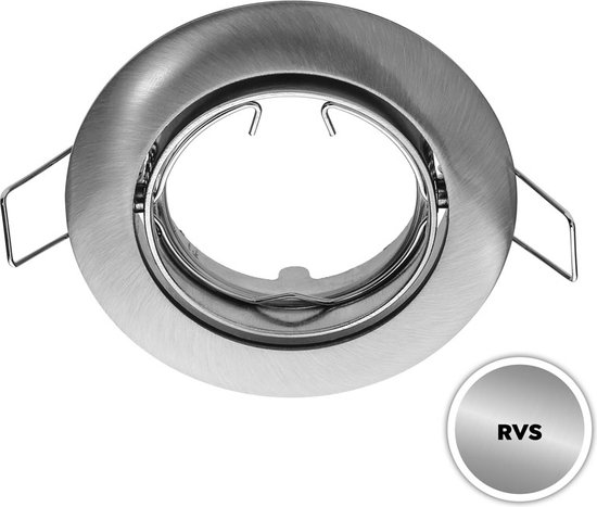 Led spothouder kantelbaar nikkel | bol
