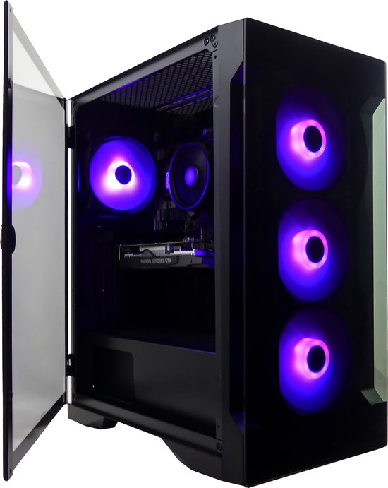 Intel i5 6-Core Allround RGB Game PC met Magneetdeur - Nvidia GeForce ...
