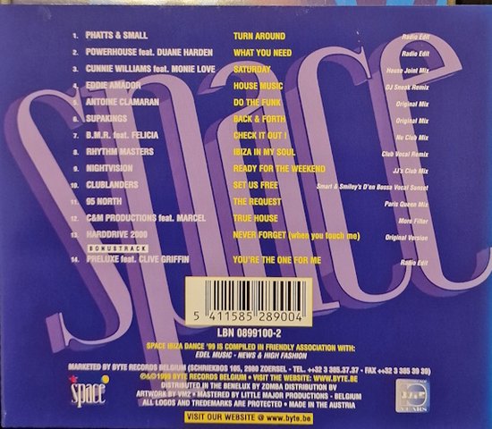 Space - Ibiza Dance '99, various artists | Muziek | bol