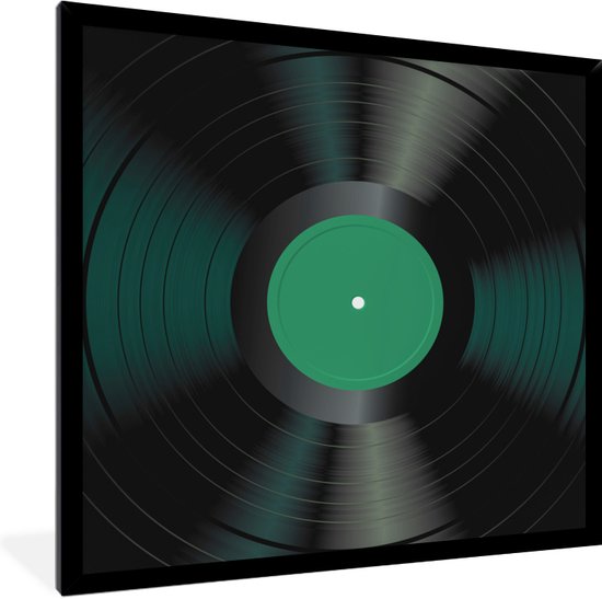 Fotolijst incl. Poster - Vinyl - Plaat - LP - Retro - Turquoise - 40x40 ...