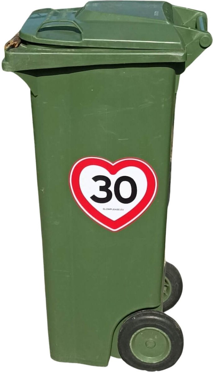 5 stuks Kliko Stickers 25 centimeter · 30 KM Stickers Vuilnisbakken ...
