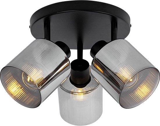 QAZQA laura - Art Deco Plafondspot | Spotje | Opbouwspot - 3 lichts - Ø ...
