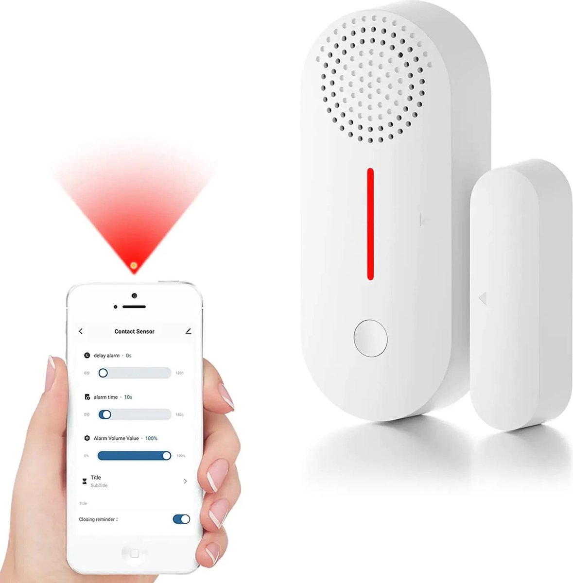 Deuralarm met App - Draadloos Geschikt voor iPhone & Android ...
