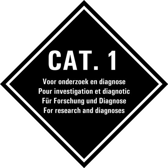 Categorie 1 voor onderzoek en diagnoses sticker 150 x 150 mm | bol