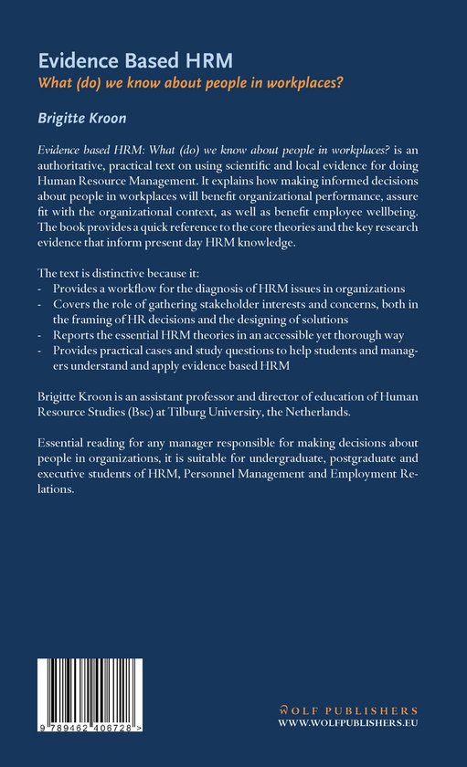 Evidence Based HRM | 9789462406698 | Brigitte Kroon | Boeken | bol