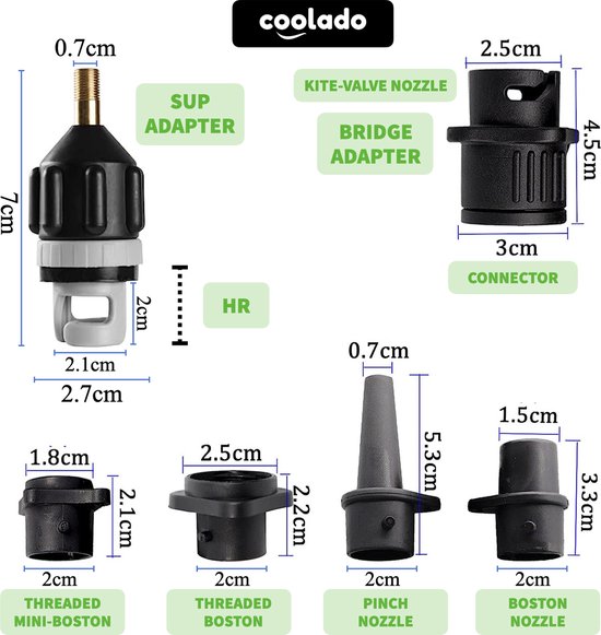 Coolado tPump XL + SUP Adapters | Kites en Wing Foils in 4 min. | 4 ...