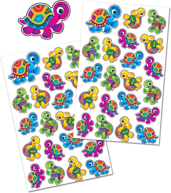 Stickervellen Slome Schildpadden - Stickers Schildpadden - Turtles - Stickers Kinderen... | bol