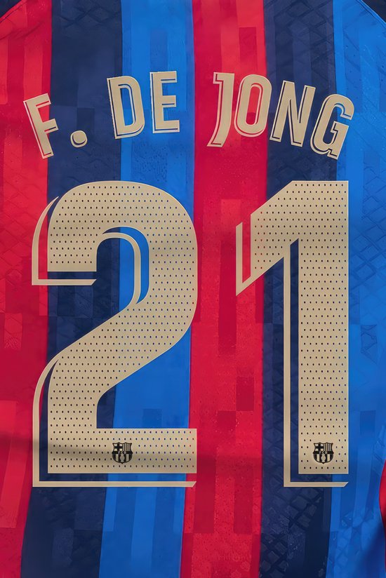 Frenkie de Jong Rugnummer Poster | De Jong Rugnummer | Voetbalposter ...