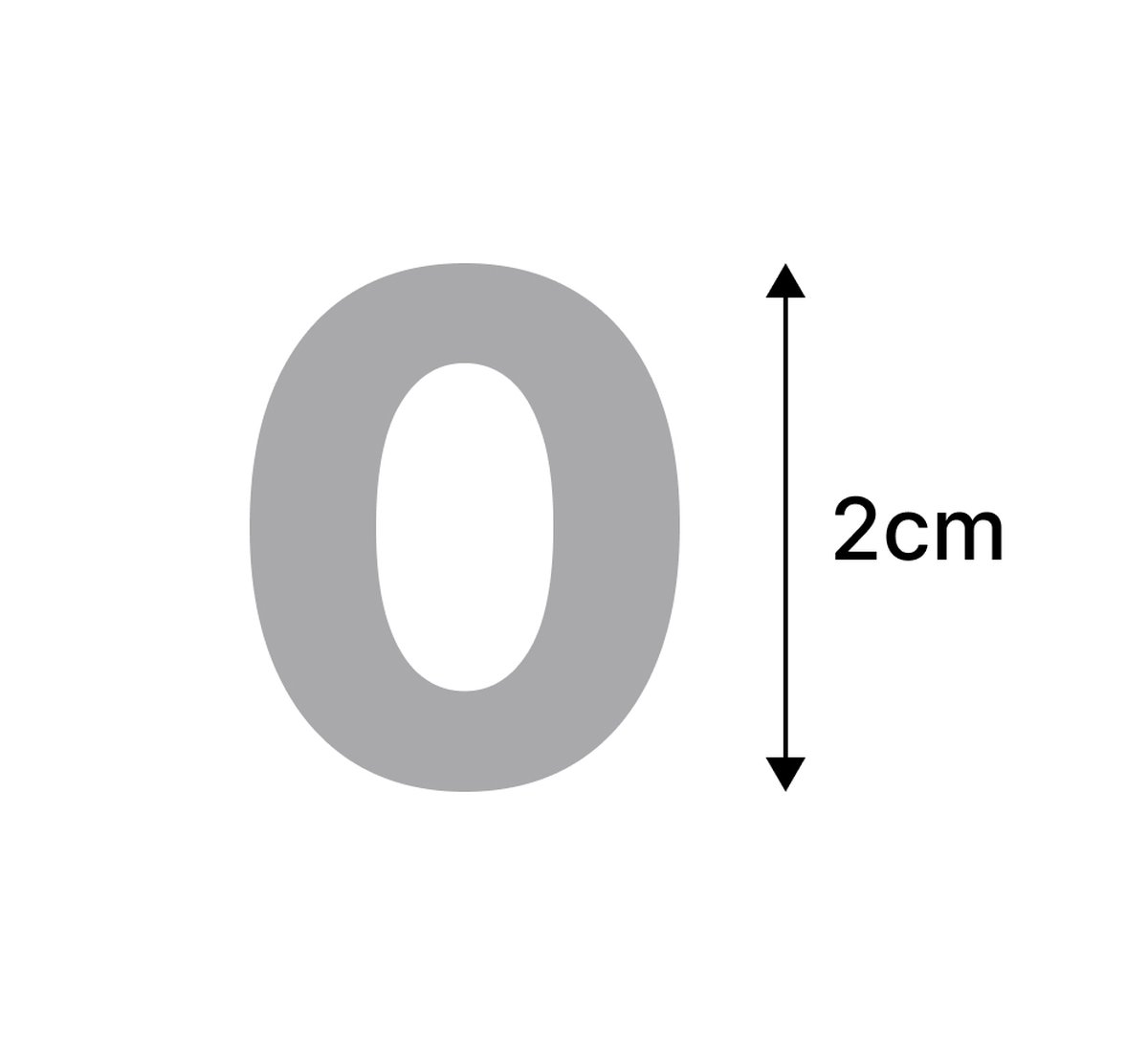 Cijfer stickers / Plaknummers - Stickervel Set - Metallic Zilver - 2cm ...