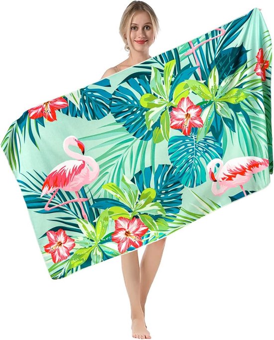 Strandhanddoek, groot, 90 x 180 cm, badstof, badstof, badhanddoek ...