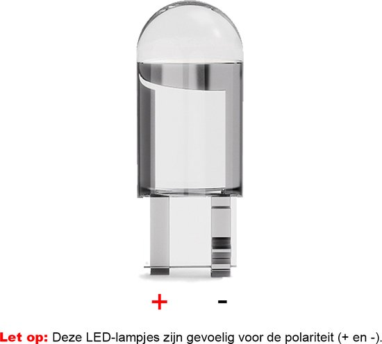 LED Autolamp T10 W5W 0.36W 6000K 12V - Rood licht - Voor Auto & Motor ...