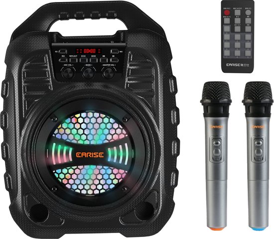 EARISE T26 Pro Karaoke Machine with 2 Wireless Microphones | bol.com