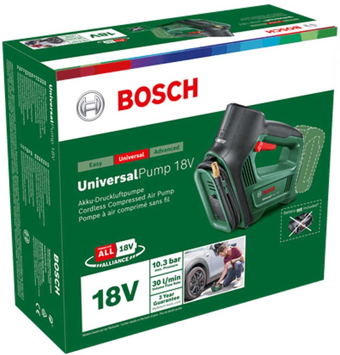 Bosch UniversalPump 18V Compressor - 10.3 bar - Met 18 V accu en lader ...