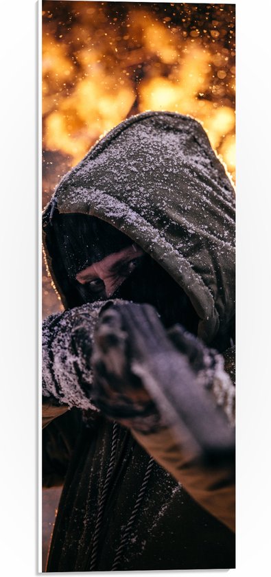 PVC Schuimplaat- Man met Geweer in Handen voor Rook - 20x60 cm Foto op ...