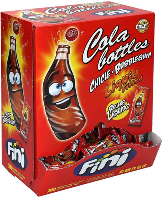Fini - Cola Bottles Bubble Gum - 200 stuks | bol