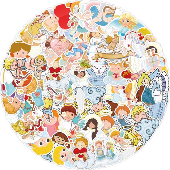 Engel Stickers - 50 stickers met Engeltjes - 5x6CM - Voor laptop ...