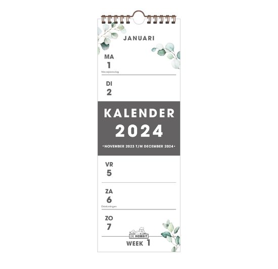 Weekkalender 2024 - SMAL BLAD (30cm x 11cm) | bol
