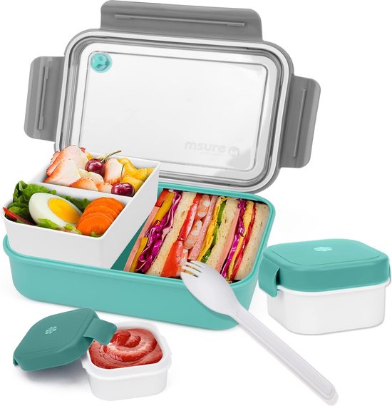 Boîte à lunch pour adultes/enfants, avec compartiments et pot de yaourt ...