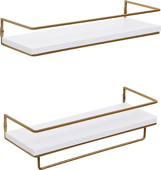 YONO Wandplank Zwevend - Wandrek van Hout - Set van 2 Stuks - 40cm ...