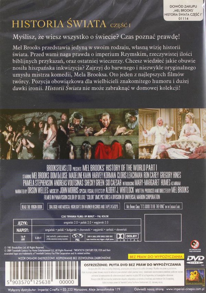 History of the World: Part I [DVD] (Dvd), John Myhers | Dvd's | bol.com