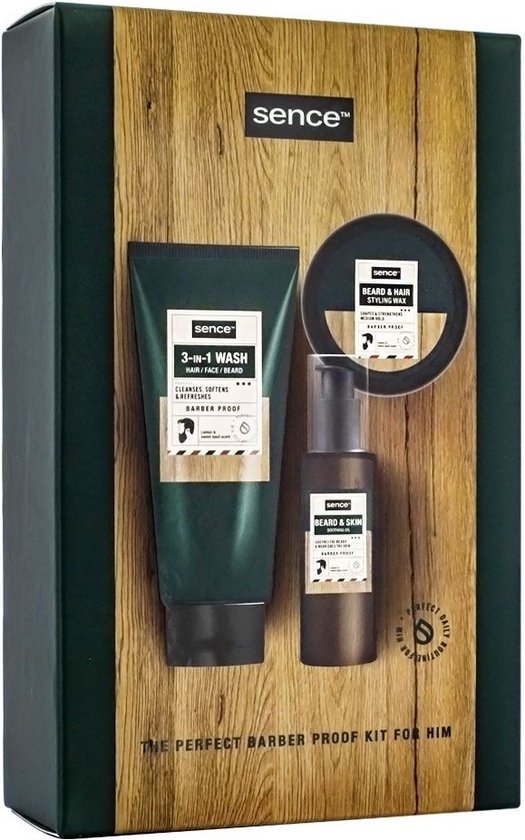 Sence Baardverzorgingsset - The Perfect Barber Proof Kit For Him | bol
