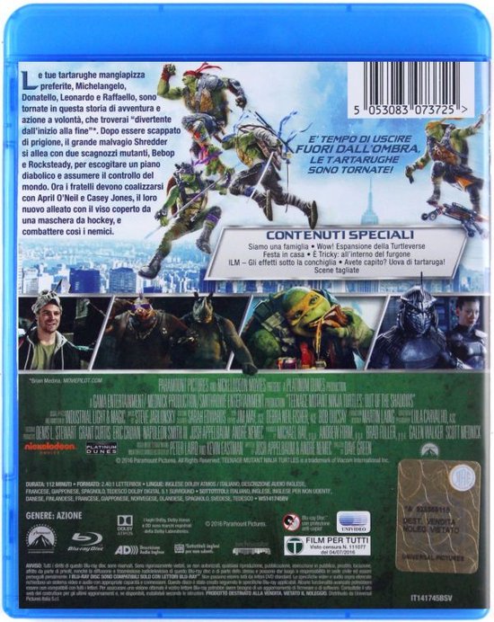 Teenage Mutant Ninja Turtles: Out of the Shadows [Blu-Ray] (Blu-ray ...