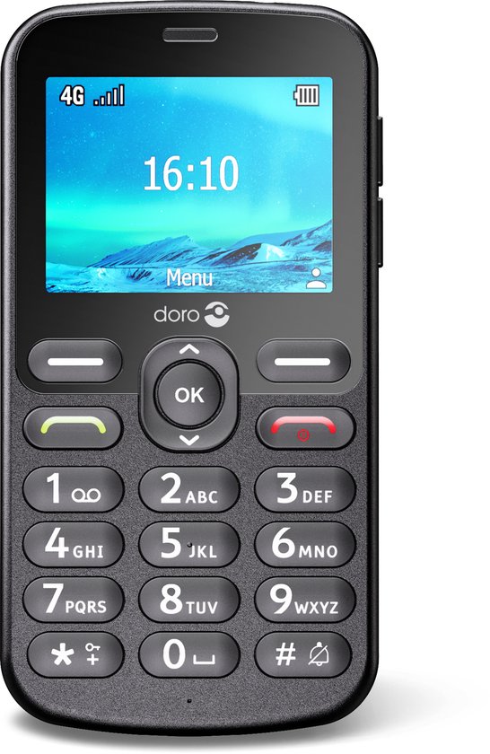 Doro 1880 - Eenvoudige Senioren GSM - 4G - Zwart | bol