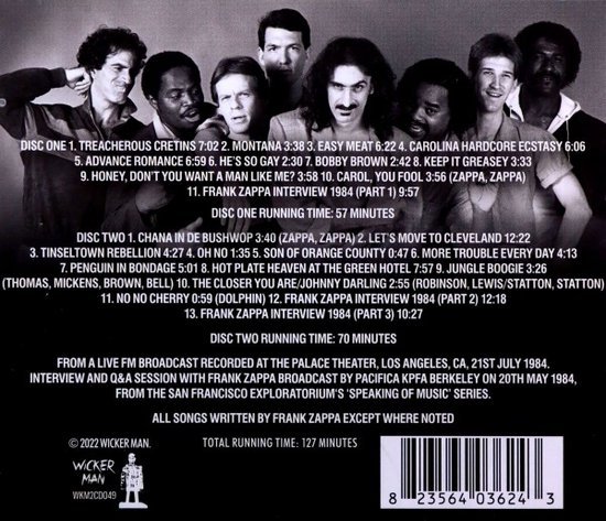 Frank Zappa: At The Palace [2CD], Frank Zappa | Muziek | bol