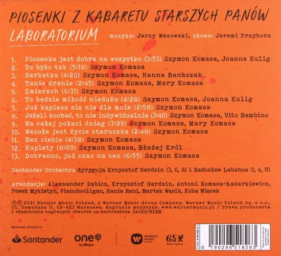 Piosenki z Kabaretu Starszych Panów. Laboratorium [CD], Michał ...